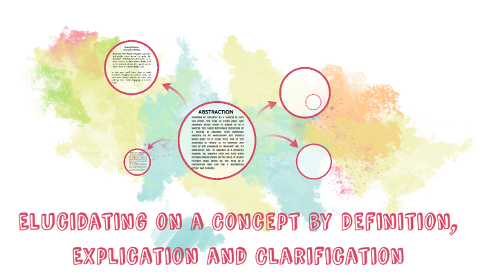 Elucidating on a Concept by Definition, Explication and Clarification ...