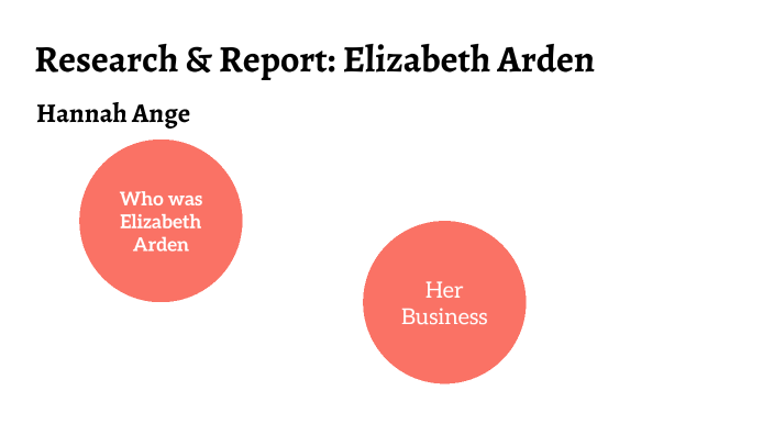 Research & Report: Elizabeth Arden by Hannah Ange on Prezi