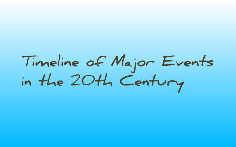 Timeline of Major Events in the 20th Century by James Stroud on Prezi