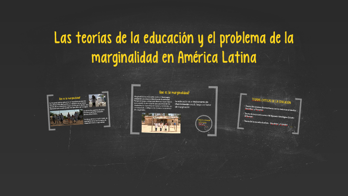 Las teorías de la educación y el problema de la marginalidad by on Prezi