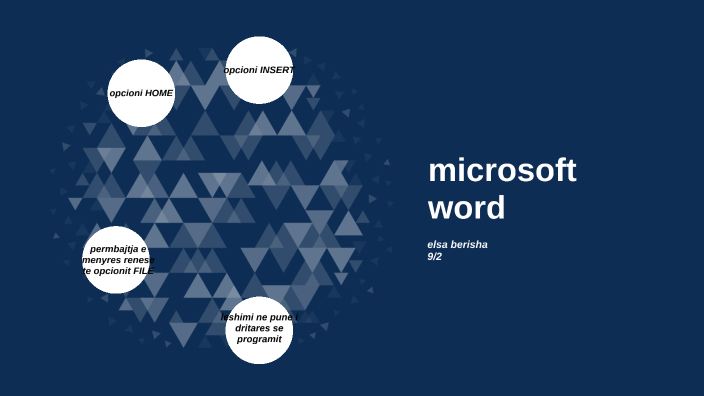 microsoft word by elsa berisha on Prezi
