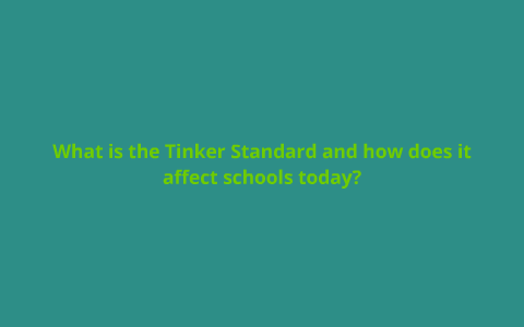 What Is the Tinker Standard and how does it affect schools today? by ...