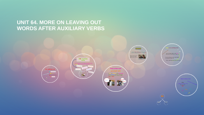 UNIT 64. MORE ON LEAVING OUT WORDS AFTER AUXILARY VERBS by Ramil ...