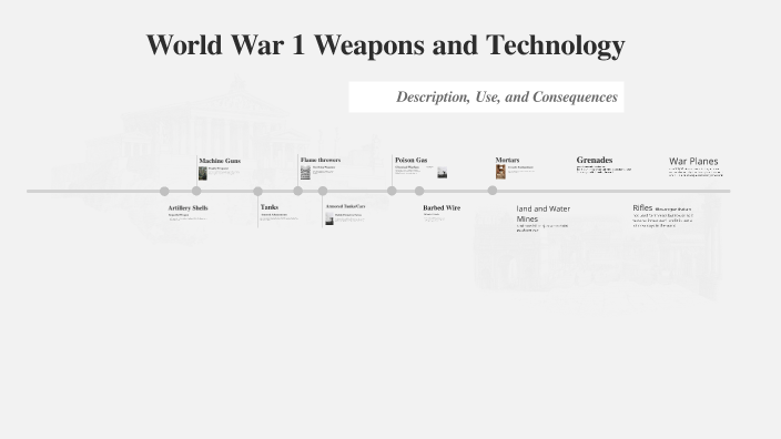 World War 1 Weapons and Technology by quenton chavis on Prezi