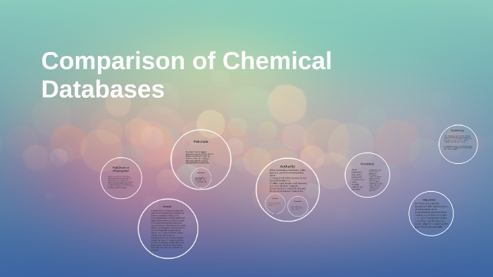 Comparison of Chemical Databases by Christopher Koester on Prezi