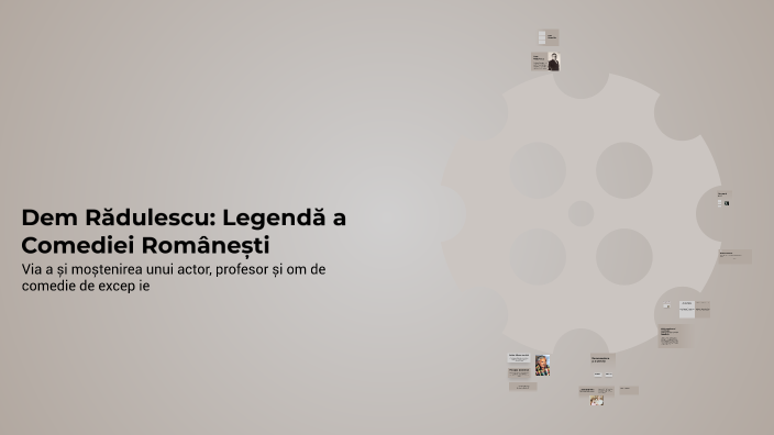 Dem Rădulescu: Legendă a Comediei Românești by Alex Dogaru on Prezi