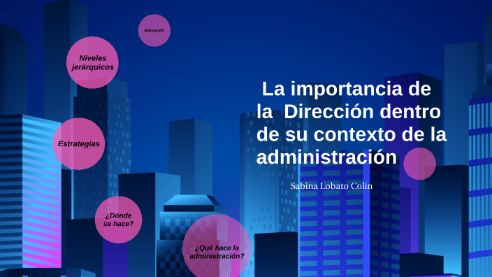 La importancia de la Dirección dentro de su contexto de la ...