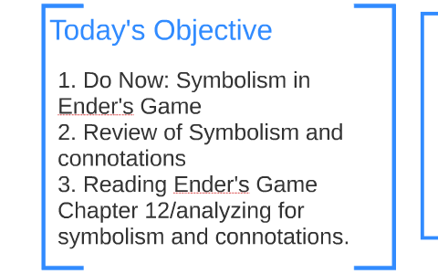 English 9 Honors January 23-26, Symbolism continued. Ender's Game ...