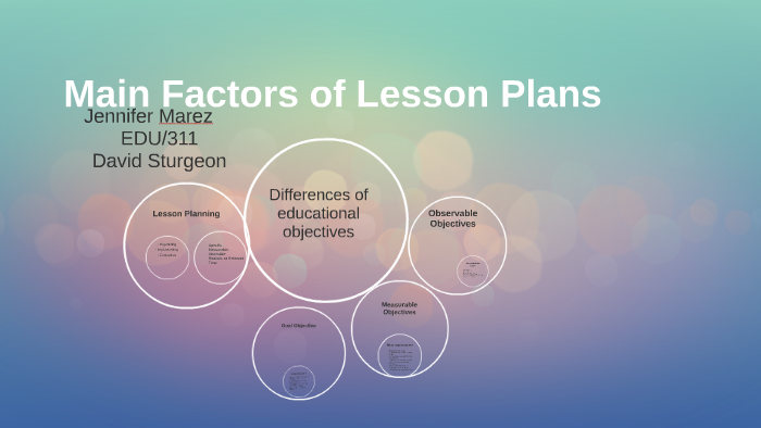 Main Factors of lesson Plans Paper by Jennifer Raymond on Prezi