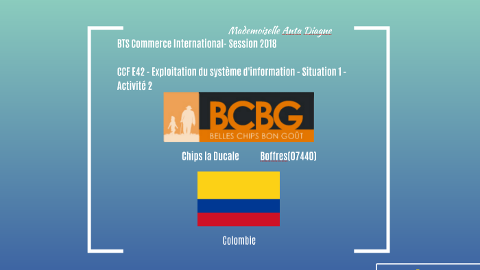 CCF E42 - Exploitation du système d'information - Situation by Anta ...