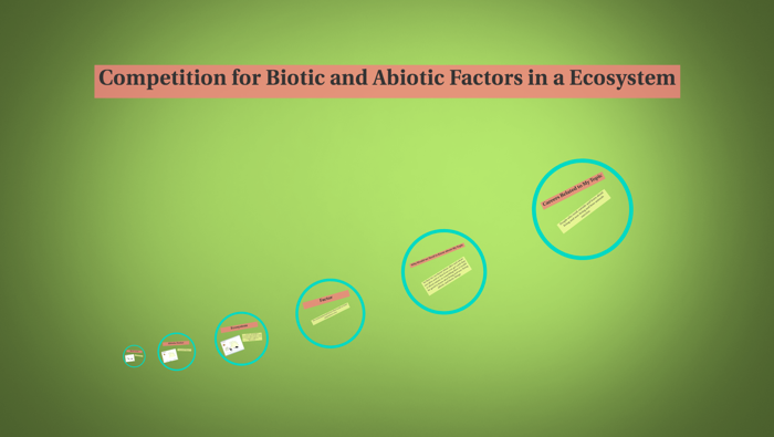 Competition for Biotic and Abiotic Factors in a Ecosystem by Beatriz ...