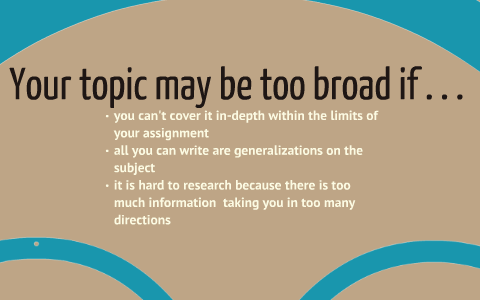 Too Broad or Too Narrow? by Helen Lane on Prezi