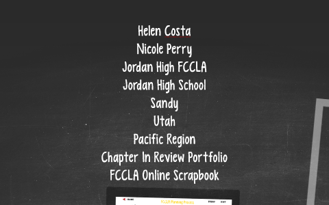 FCCLA Chapter in Review Portfolio by Helen Costa on Prezi
