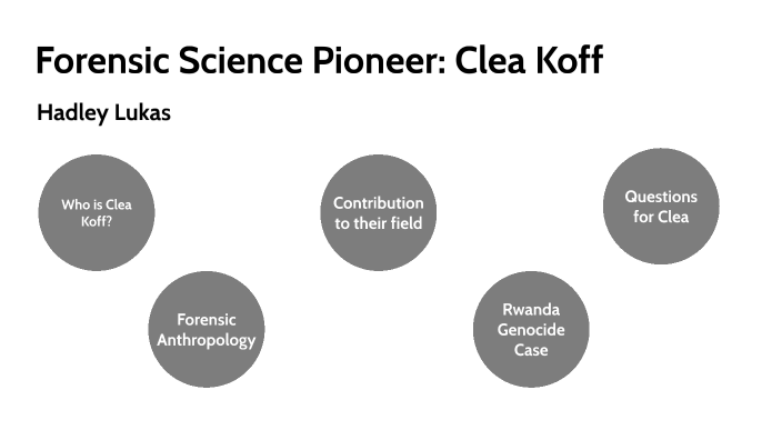 Forensic Pioneer (Clea Koff) by hadley lukas on Prezi