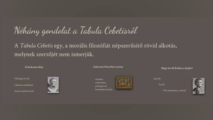 A Tabula Cebetis fordításai by Janzsó Miklós on Prezi