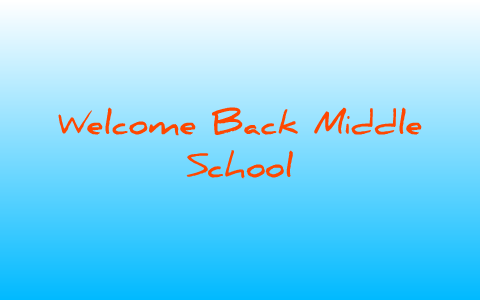 Welcome Back Middle School Students! by Priscila Torres on Prezi