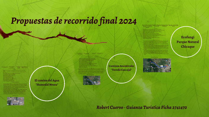 Propuestas de recorrido final 2024 by Robert Cuervo on Prezi