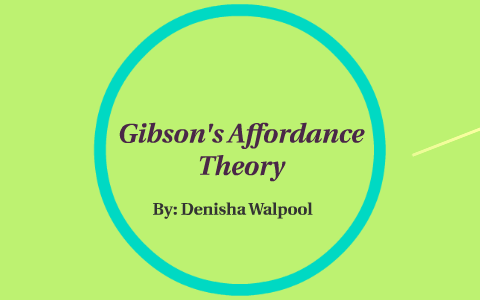 Gibson's Affordance Theory by Denisha Walpool on Prezi