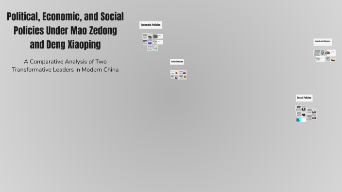 Political, Economic, and Social Policies Under Mao Zedong and Deng ...