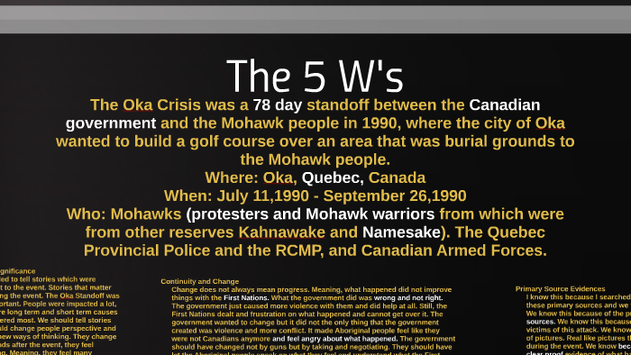 The Oka Standoff (1990)/Idle No More/Shannon's Dream by Muskaan Waraich ...