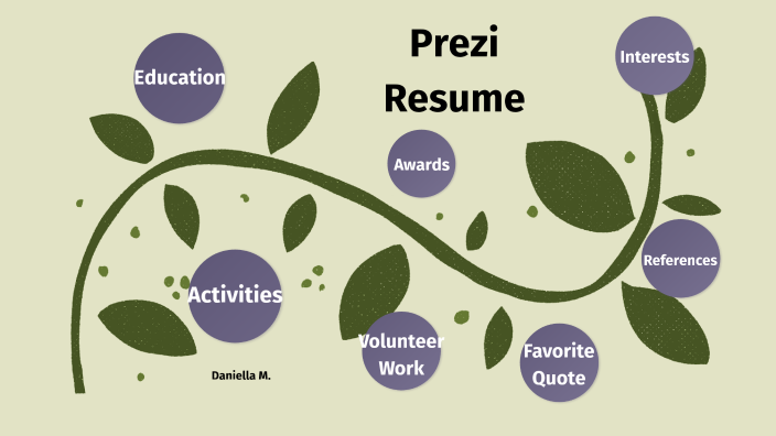 Prezi Resume by Daniella Martin on Prezi