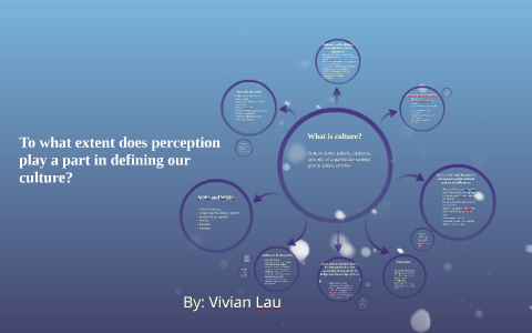 To what does perception play a part in defining our culture? by Vivian ...