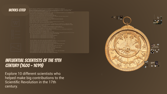 Influential Scientists of the 17th Century by Martin Mintchev on Prezi