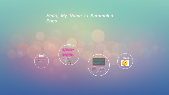 Hello, My Name Is Scrambled Eggs by Crystal Potts on Prezi
