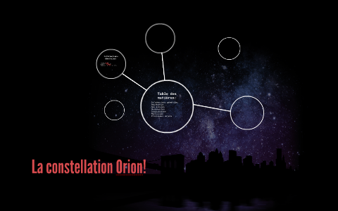 La constellation Orion! by Cassie Piche on Prezi