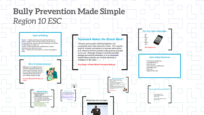 Bully Prevention Made Simple by Victor Cheatham on Prezi