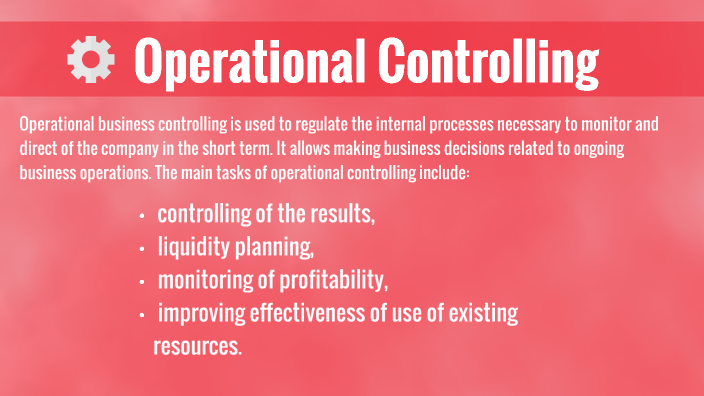Controlling in Management Principles of Strategic and Operational ...