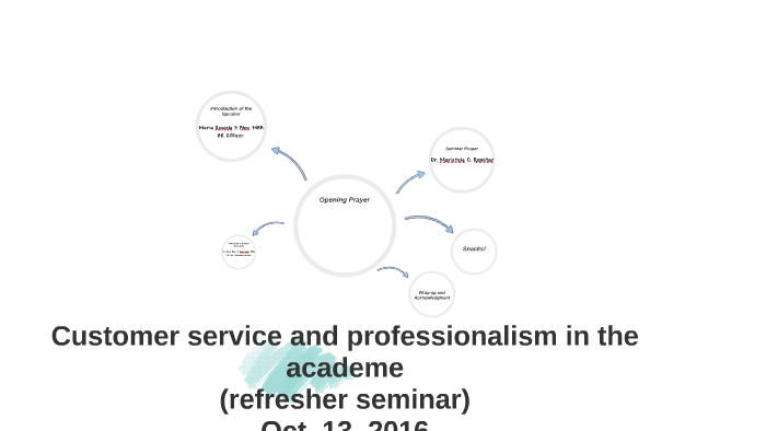 Customer service and professionalism in the academe by cris grace go