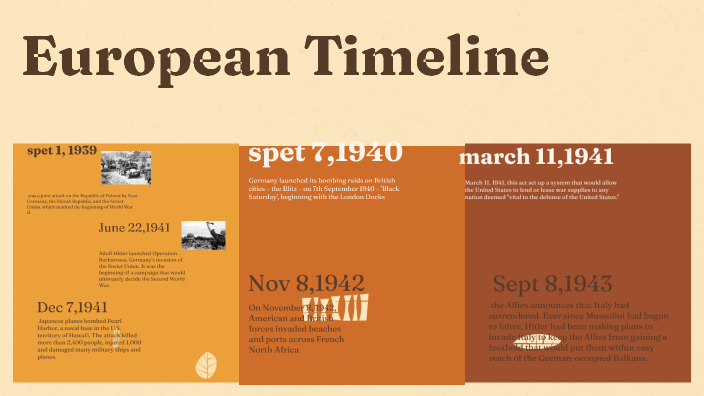 European Timeline by Shaniya Brown on Prezi