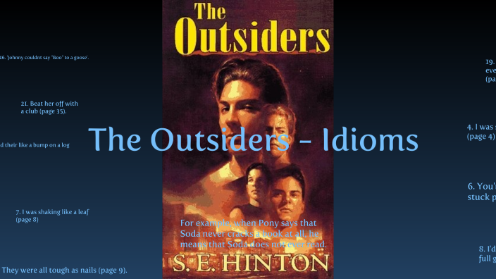 Schutt Idioms The Outsiders by Jocelyn Schutt on Prezi