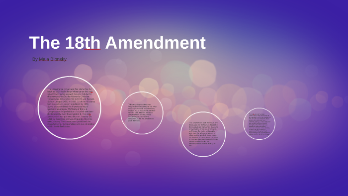 The 18th Amendment by Maia Blonsky on Prezi