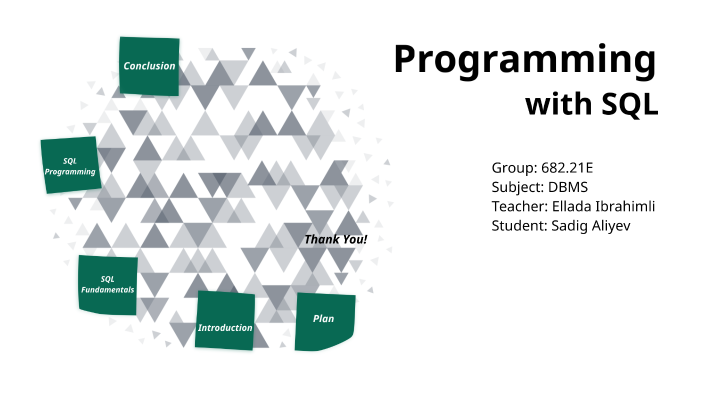 Programming with SQL by Sadiq Əliyev on Prezi