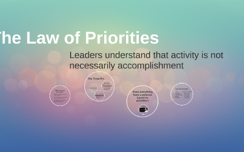 The Law of Priorities by on Prezi