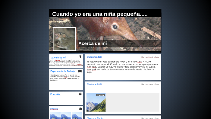 Cuando yo era una niña pequeña..... by Nicole Mendez on Prezi