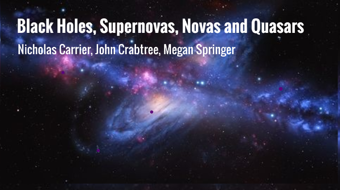 Supernova, Black Hole, Quasar, Nova - John, Nick, Megan by JOHN ...