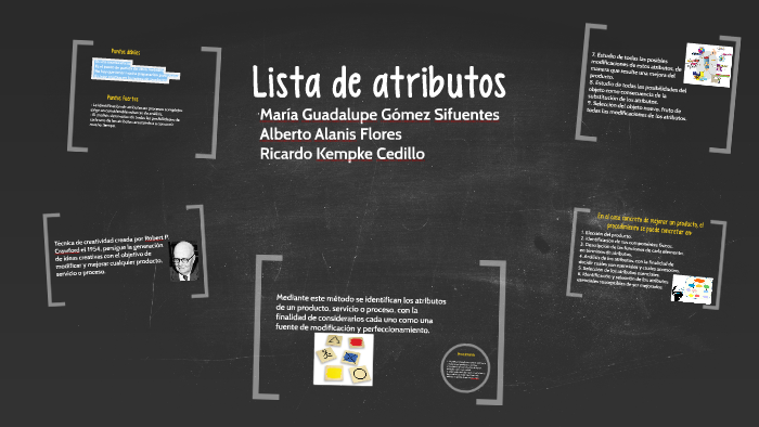 Lista de atributos by on Prezi