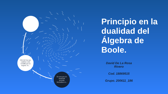 Principio en la dualidad del álgebra de boole by David De La Rosa on Prezi