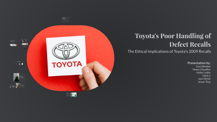 Concealment: Ethical Analysis of Toyota's Safety Defects by Haider ...