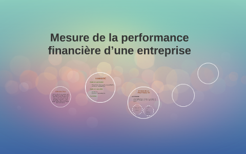 Mesure de la performance financière d’une entreprise by Mohamed Habib ...