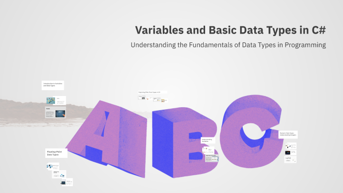Variables and Basic Data Types in C# by Jose Guerreiro on Prezi