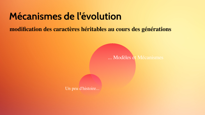 Fiche Mécanismes de l'évolution by laura Vezina on Prezi