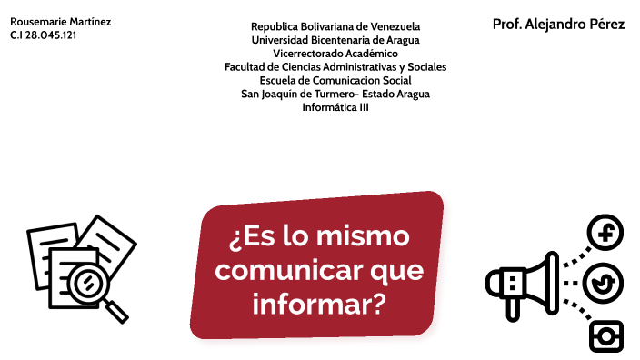 Periodismo vs Comunicación Social: ¿Es lo mismo comunicar que informar? by Misael Maita on Prezi