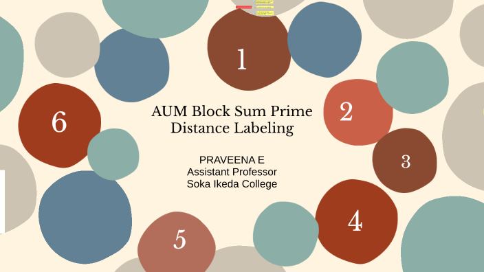 AUM Block Sum Prime Distance Labeling by PRAVEENA .E on Prezi