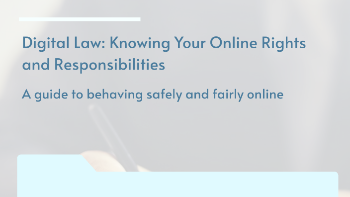 Digital Law: Knowing Your Online Rights and Responsibilities by Marcus ...