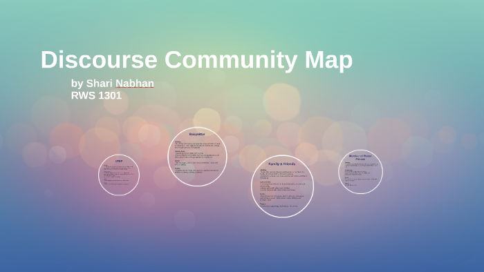 Discourse Community Map by Shari Nabhan on Prezi