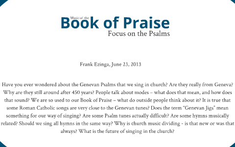 Book of Praise by Online Order on Prezi